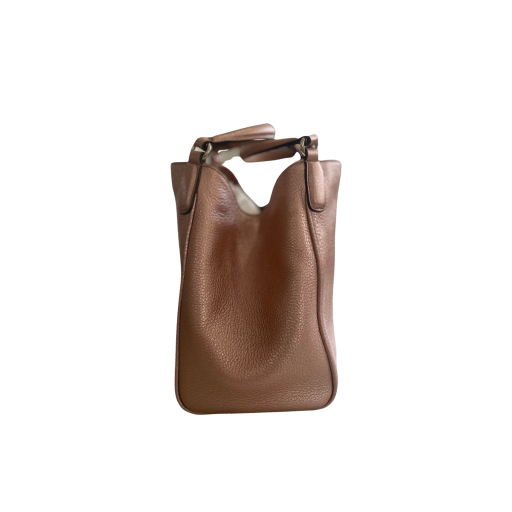 Gucci Rose Gold Metallic Pebbled Leather Soho Shoulder Bag Gucci Rose Gold Metallic Pebbled Leather Soho Shoulder Bag